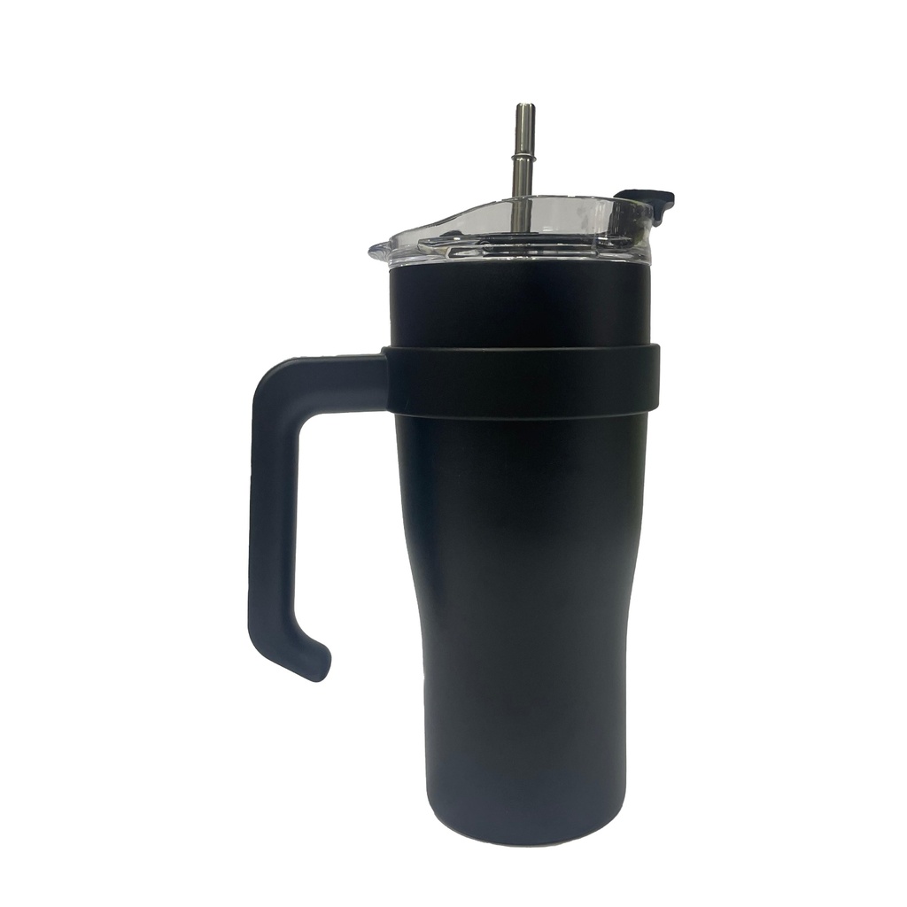 TERMO DE METAL CON CARRIZO Y MANIJA 850ML | Vision Arte Panama